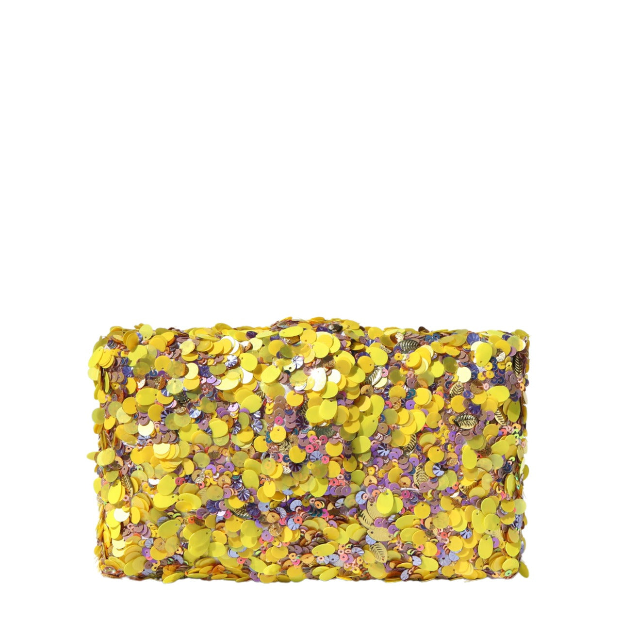 Buy Lemon Kitsch Embroidered Sequin Clutch Online - SIMITRI