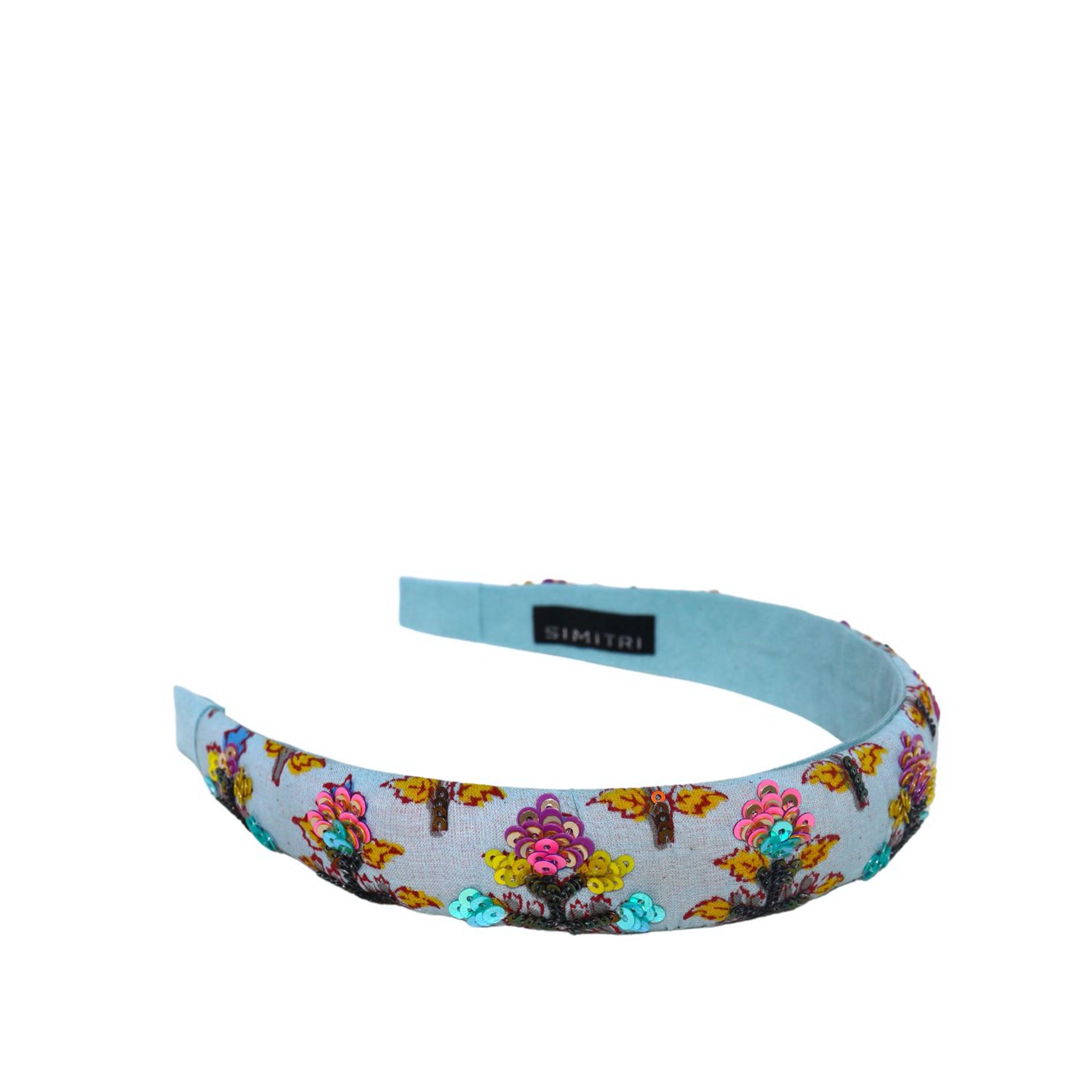 Buy Women's Designer Blue Floral Headband Online - SIMITRI